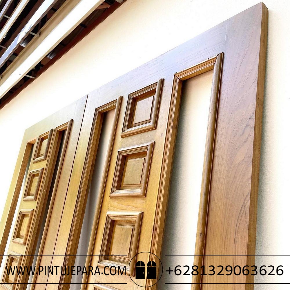 Jual Daun pintu jati jepara klasik panel plus kaca double PJ-31 - Pintu ...
