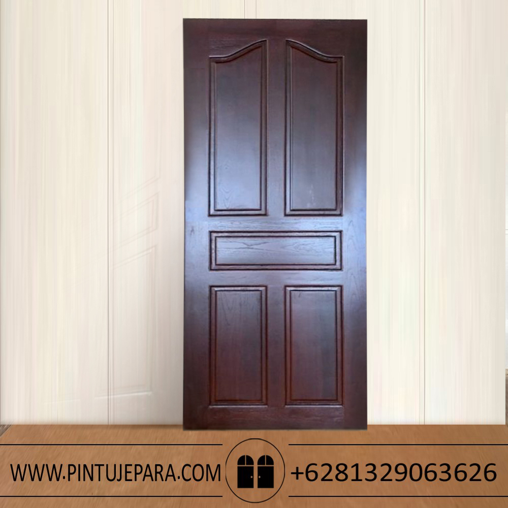 Jual Daun pintu klasik kayu jati jepara panel solid PJ-107 - Pintu Jepara