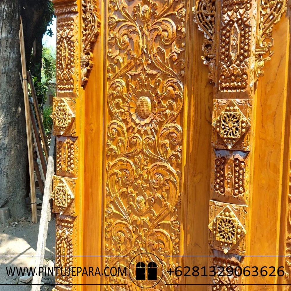 Jual Gebyok ukir jepara kayu jati ethnik majapahit PJ-78 - Pintu Jepara