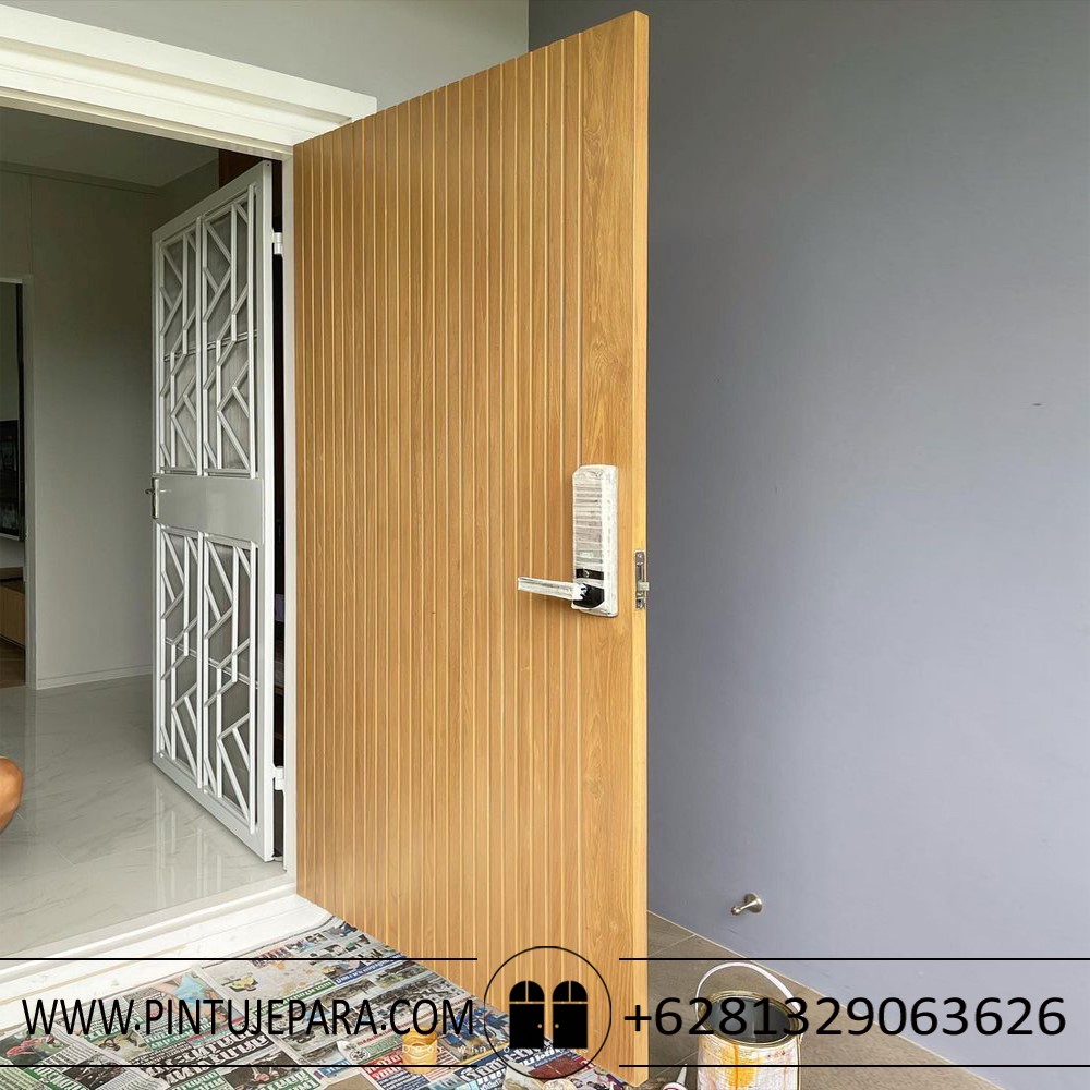 Jual Pintu jati double besar kecil minimalis modern PJ-18 - Pintu Jepara