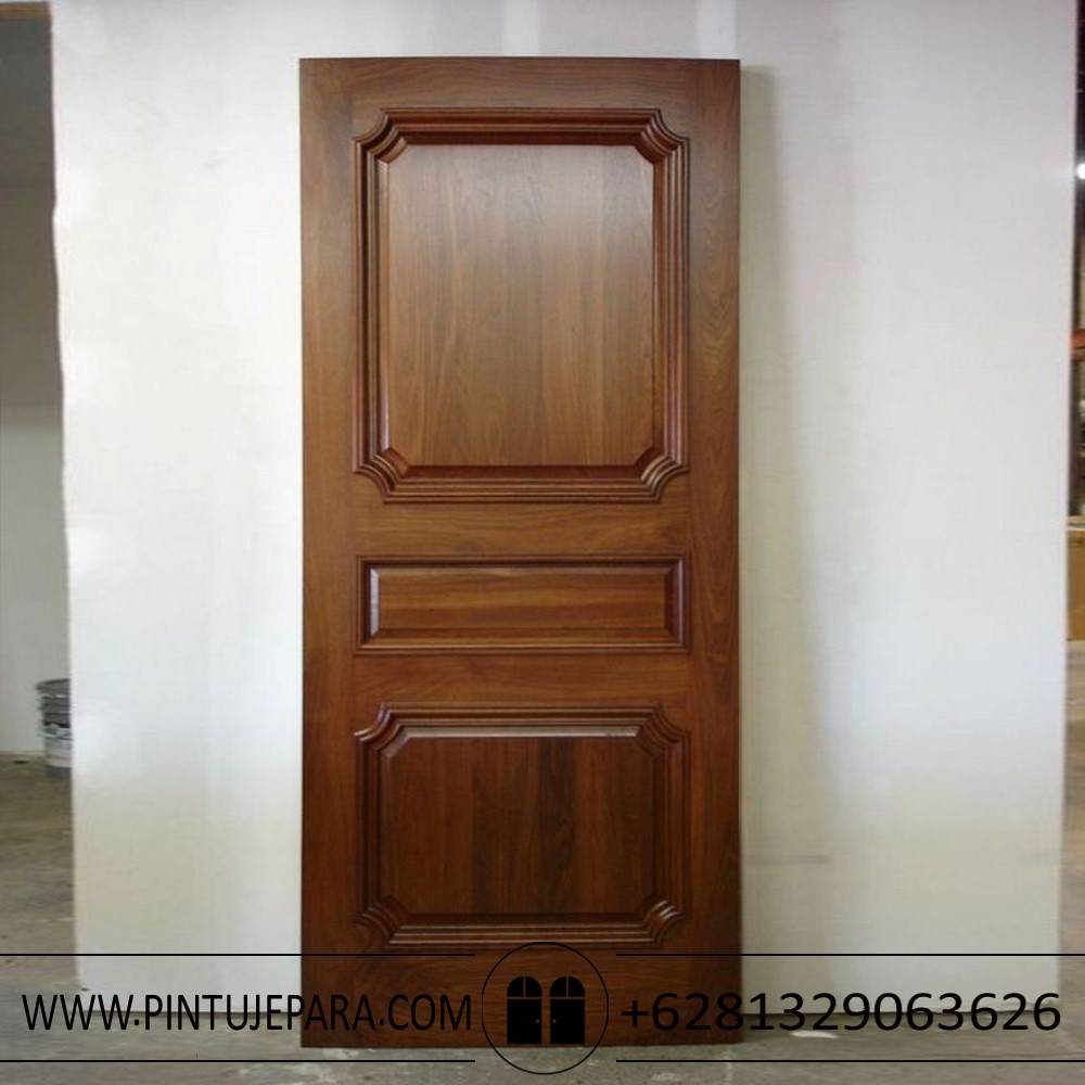 Jual Daun pintu single klasik kayu jati jepara panel PJ-114 - Pintu Jepara