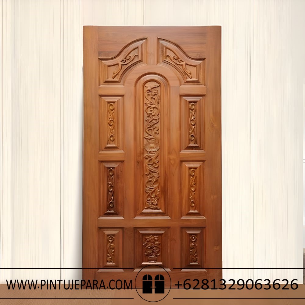 Jual Daun pintu ukir jepara kayu jati solid klasik panel PJ-192 - Pintu ...