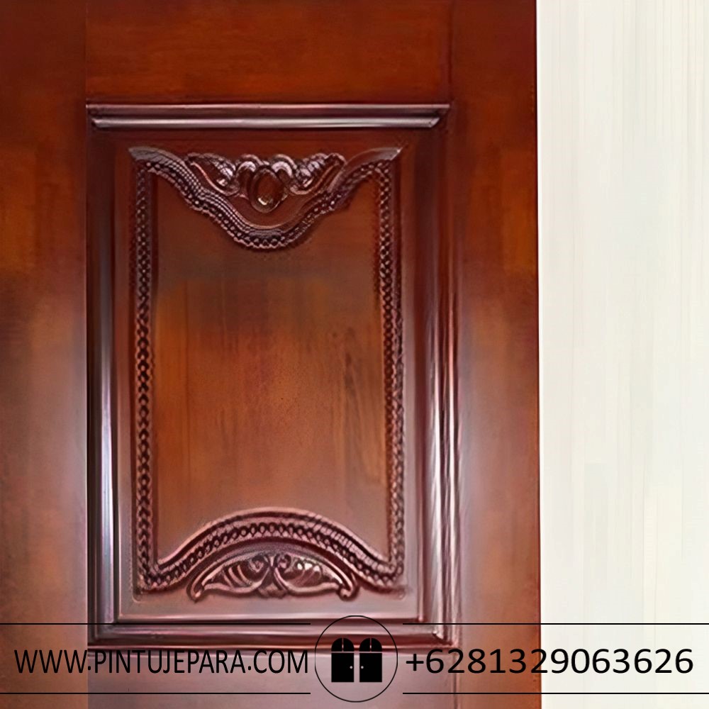 Jual Daun pintu ukir kayu jati klasik panel solid PJ-144 - Pintu Jepara