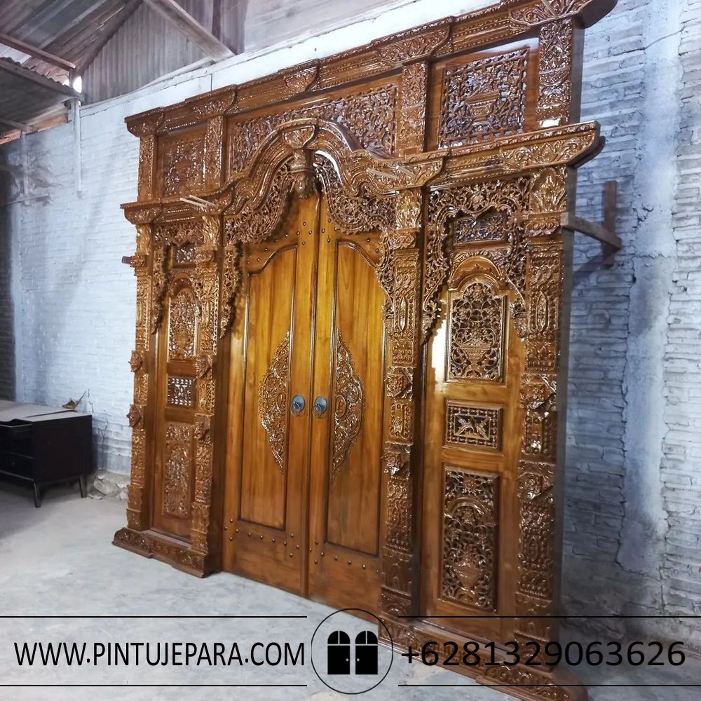 Jual Gebyok jawa kayu jati jepara ukir ethnik PJ-214 - Pintu Jepara