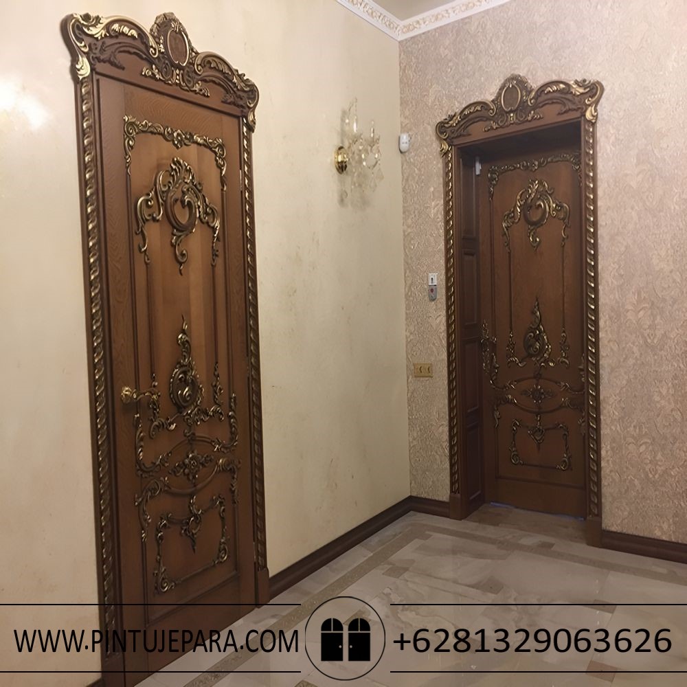 Pintu Ukir Custom untuk Rumah Bertema Klasik dan Mewah - Pintu Jepara