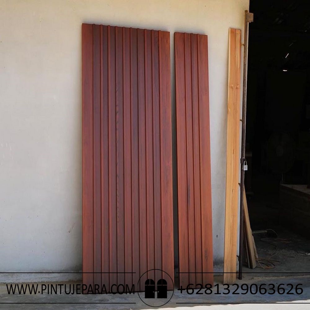 Jual Pintu double besar kecil jati minimalis modern PJ-111 - Pintu Jepara