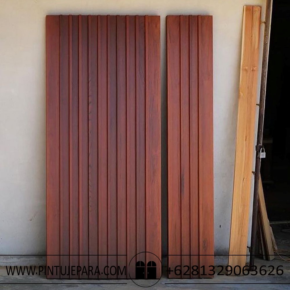 Jual Pintu double besar kecil jati minimalis modern PJ-111 - Pintu Jepara