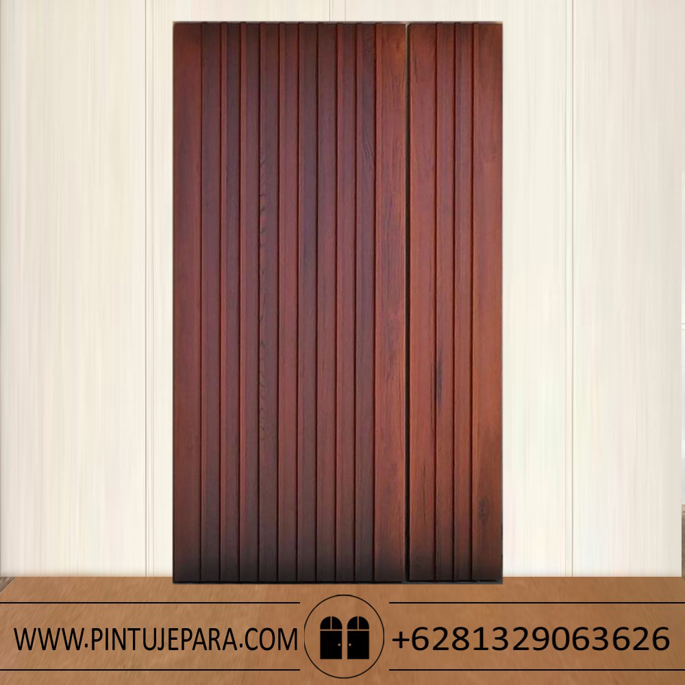 Jual Pintu double besar kecil jati minimalis modern PJ-111 - Pintu Jepara