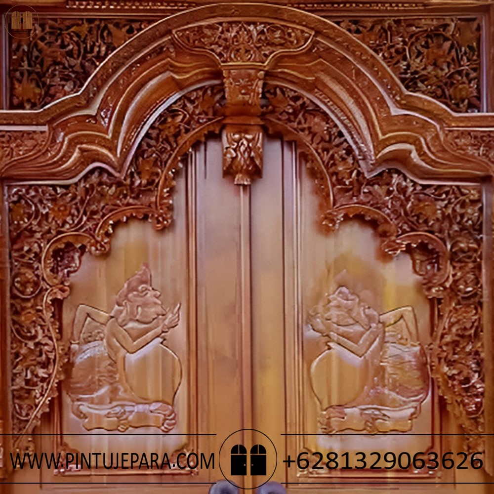 Jual Pintu gebyok ukir semar kayu jati jepara PJ-211 - Pintu Jepara