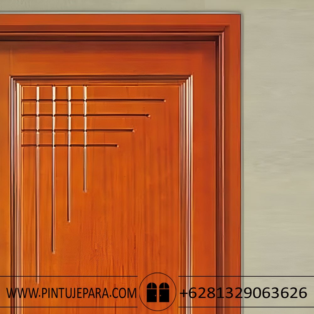 Jual Pintu jati minimalis modern daun tunggal solid PJ-174 - Pintu Jepara