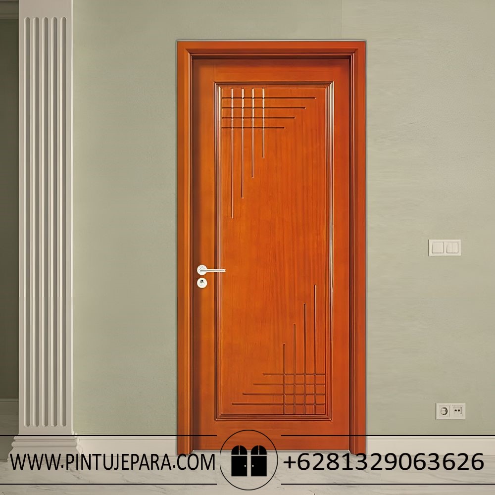 Jual Pintu jati minimalis modern daun tunggal solid PJ-174 - Pintu Jepara