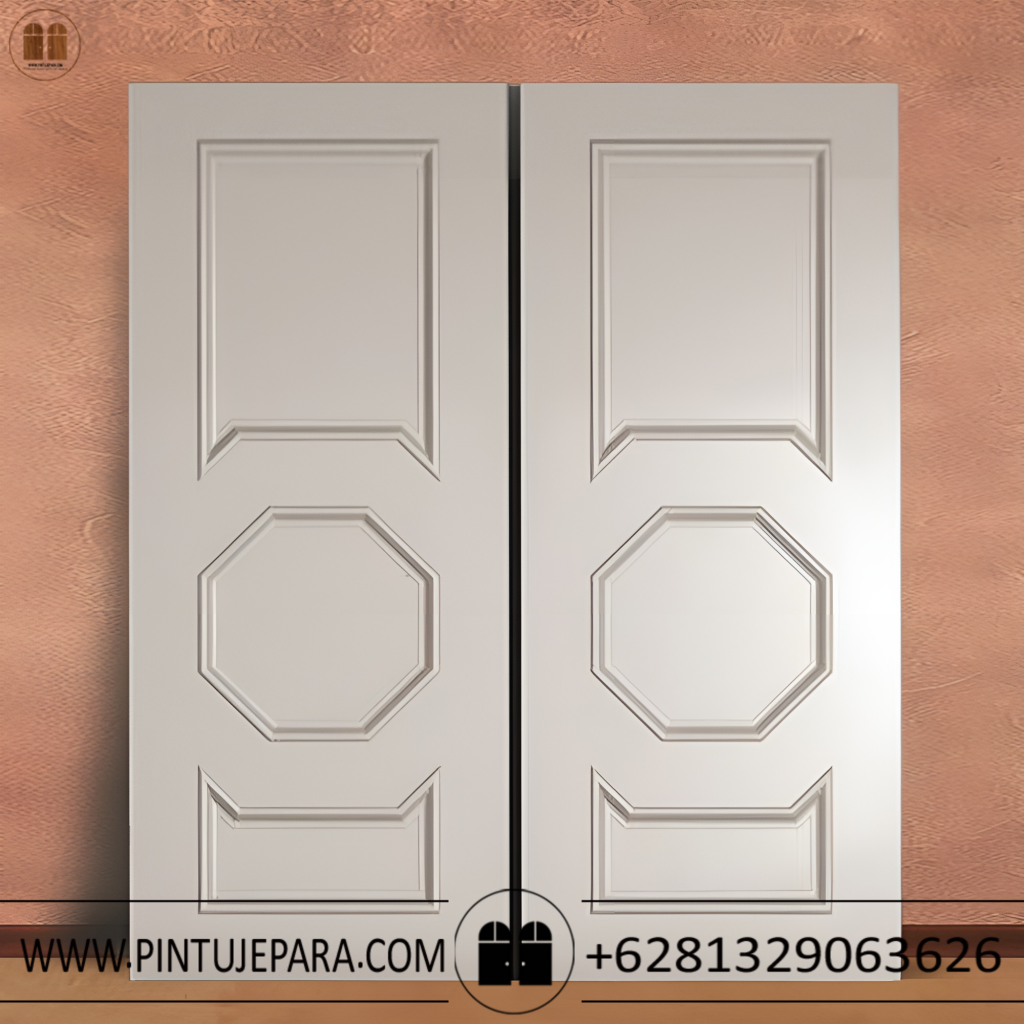 Jual Pintu double panel kayu solid finshing duco putih PJ-254 - Pintu ...