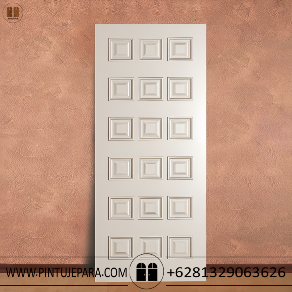 Jual Pintu rumah klasik panel cat duco daun tunggal PJ-302 - Pintu Jepara
