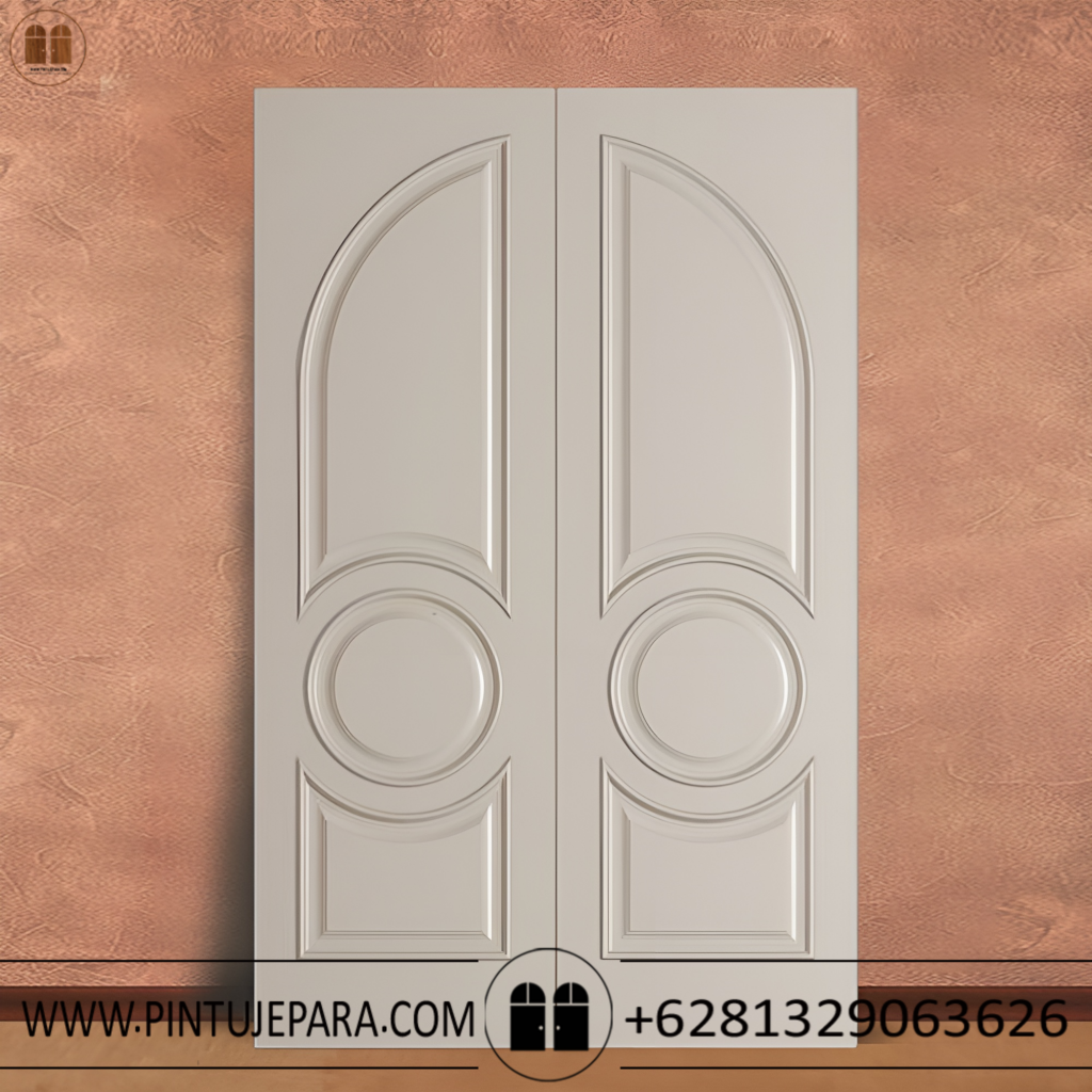 Jual Pintu utama 2 daun kayu solid cat duco klasik modern PJ-251 ...