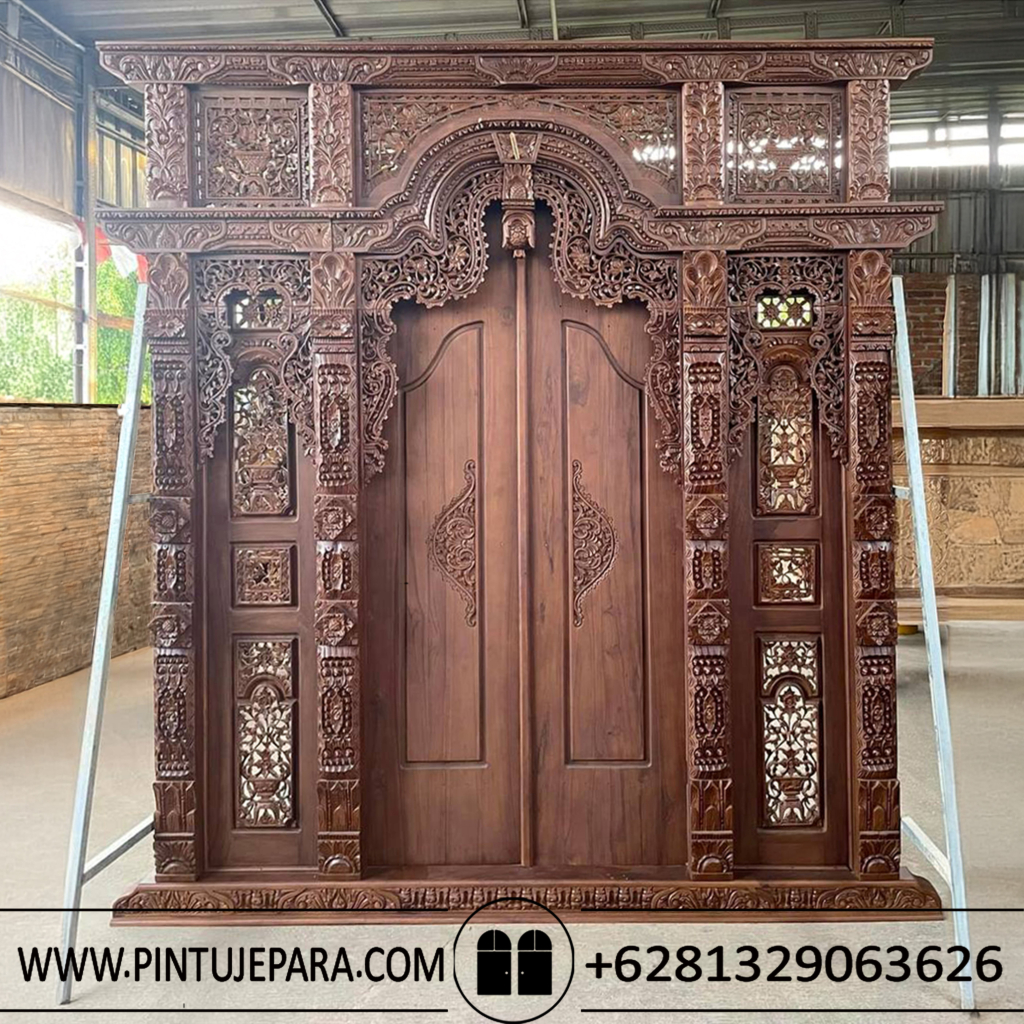 Jual Pintu gebyok ukir jepara antik kayu jati PJ-335 - Pintu Jepara