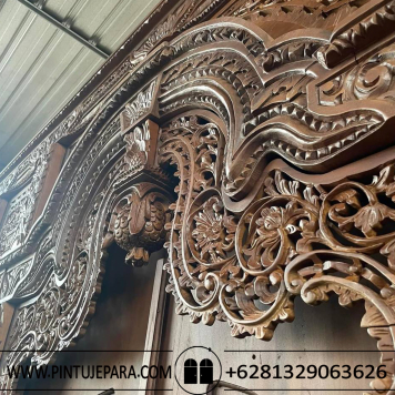 Jual Pintu gebyok ukir jepara antik kayu jati PJ-335 - Pintu Jepara